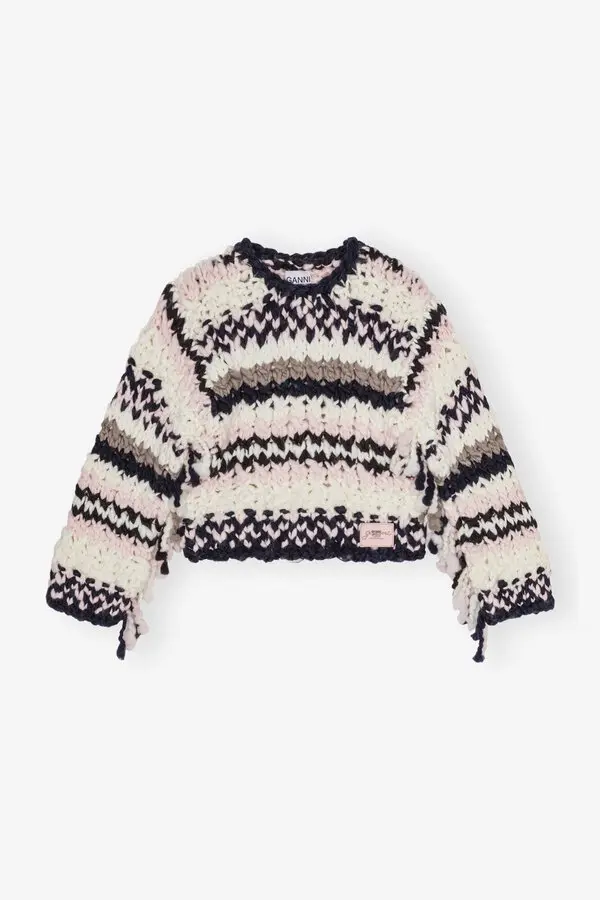 GANNI Striped Hand-knit Sweater - Mixed