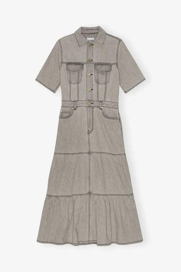 GANNI Long Denim Dress