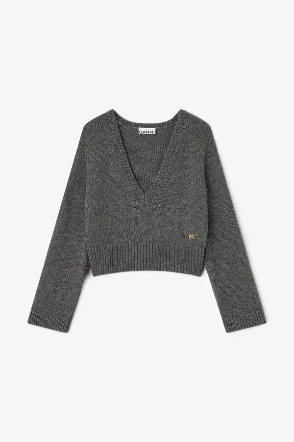 GANNI V-neck Sweater