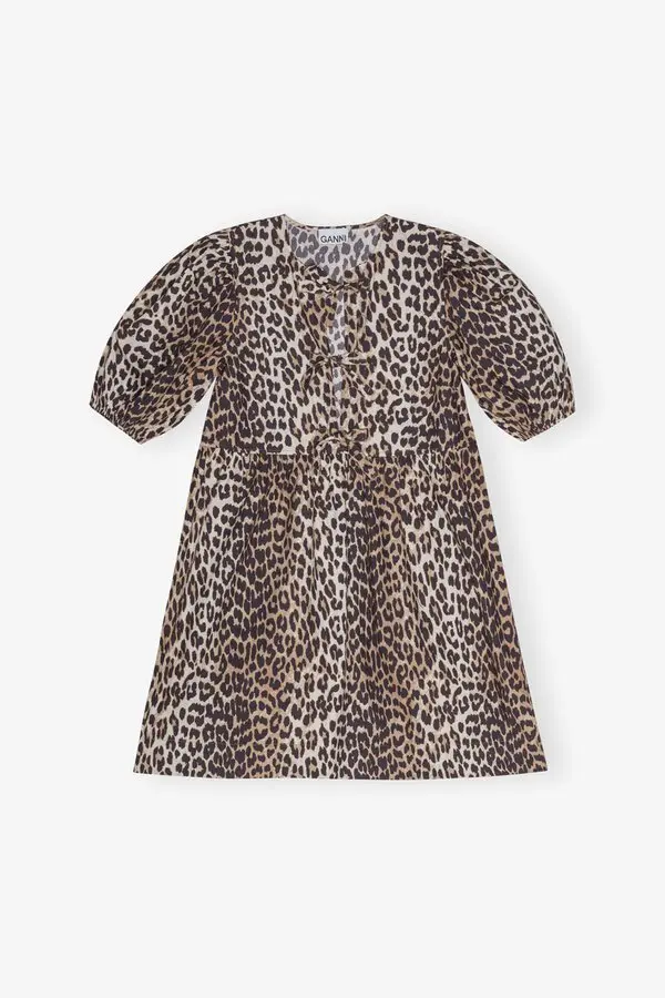GANNI Leopard Print Mini Dress