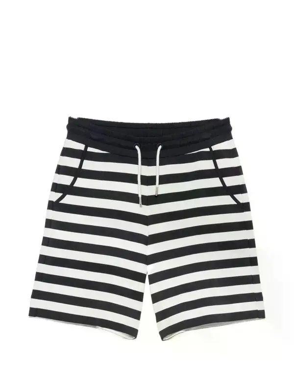 MARGITTES Striped Pattern Shorts - Blue