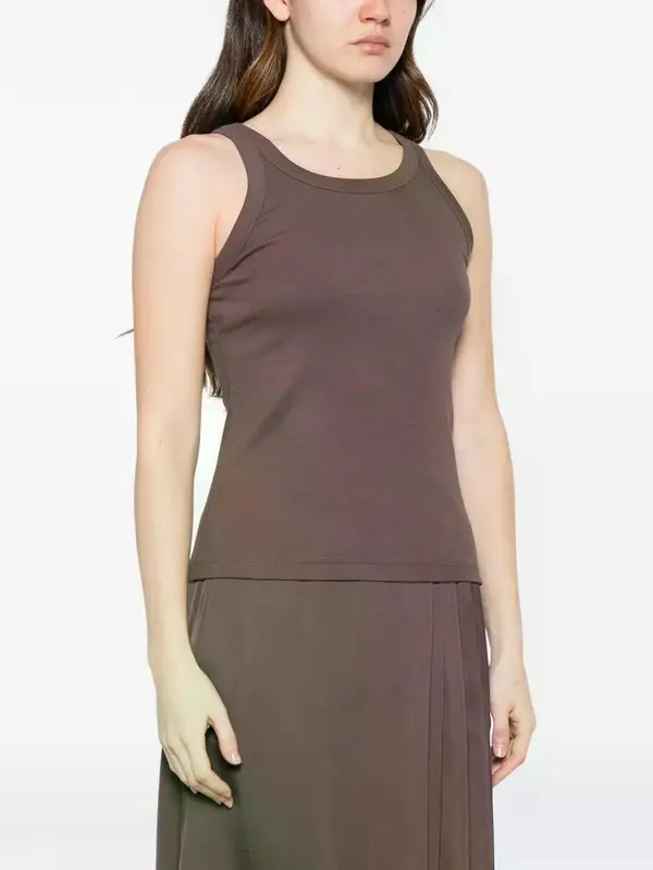 MARGITTES Ribbed-knit Tank Top