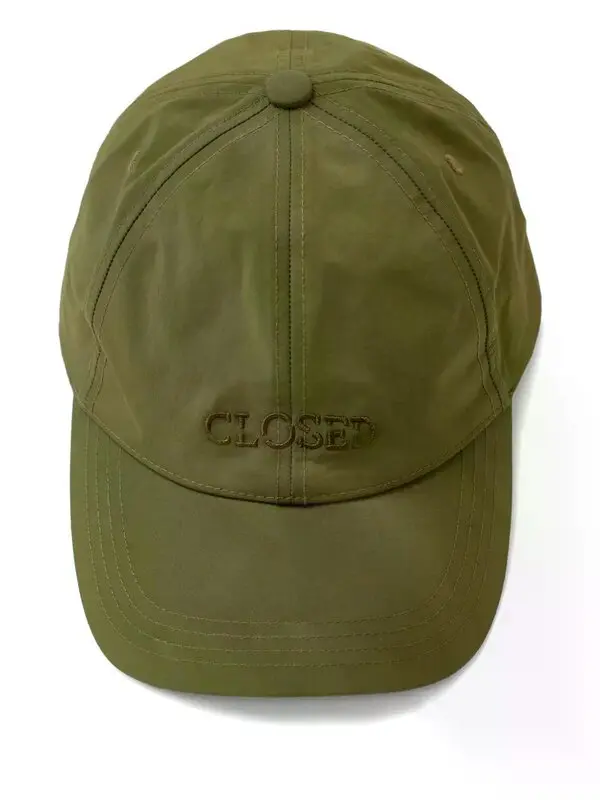 Closed Logo-embroidered Cap - Green