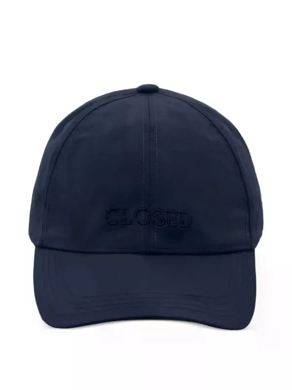 Closed Logo-embroidered Cap - Blue