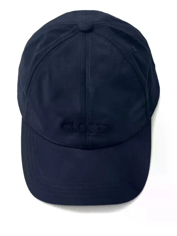 Closed Logo-embroidered Cap - Blue
