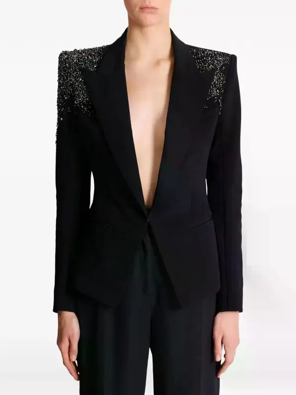 Balmain Embroidered Crepe Jacket