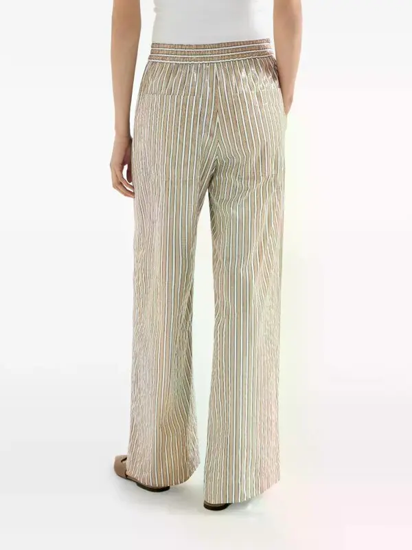 Brunello Cucinelli Cotton Poplin Striped Trousers