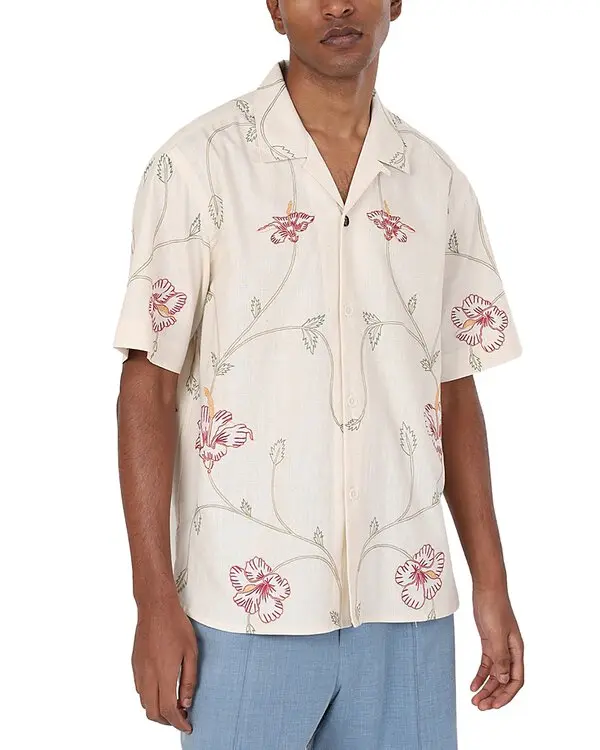 KARDO Ronen Relaxed Fit Floral Shirt - Natural