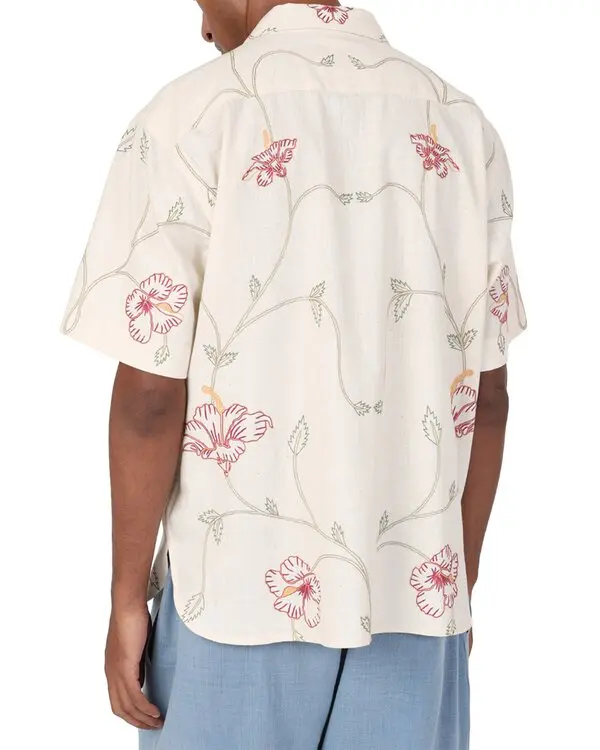 KARDO Ronen Relaxed Fit Floral Shirt - Natural