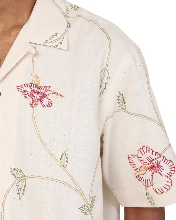 KARDO Ronen Relaxed Fit Floral Shirt - Natural