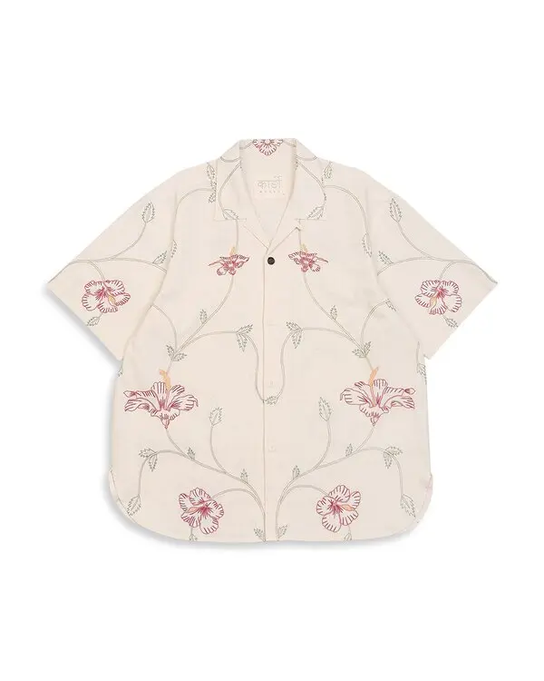 KARDO Ronen Relaxed Fit Floral Shirt - Natural