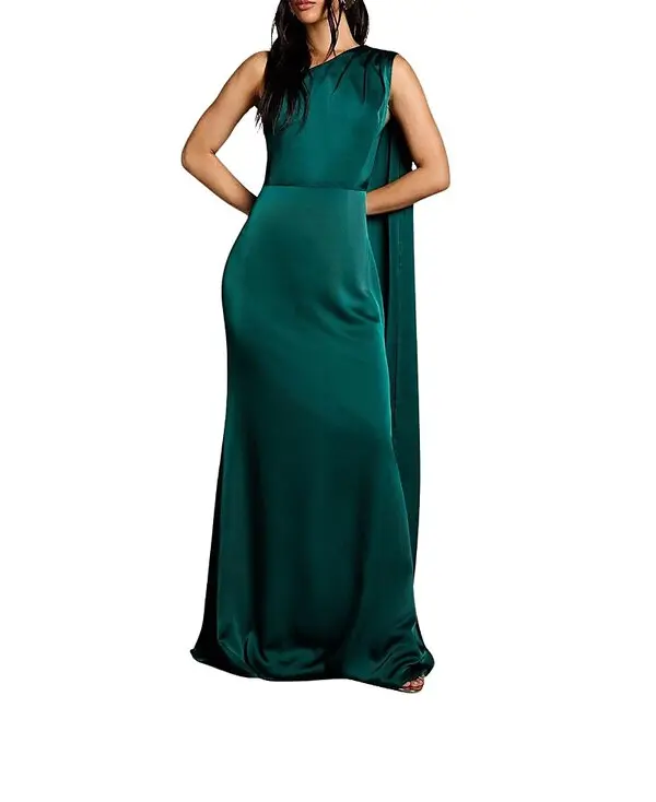 Coast One Shoulder Maxi Dress - Emerald