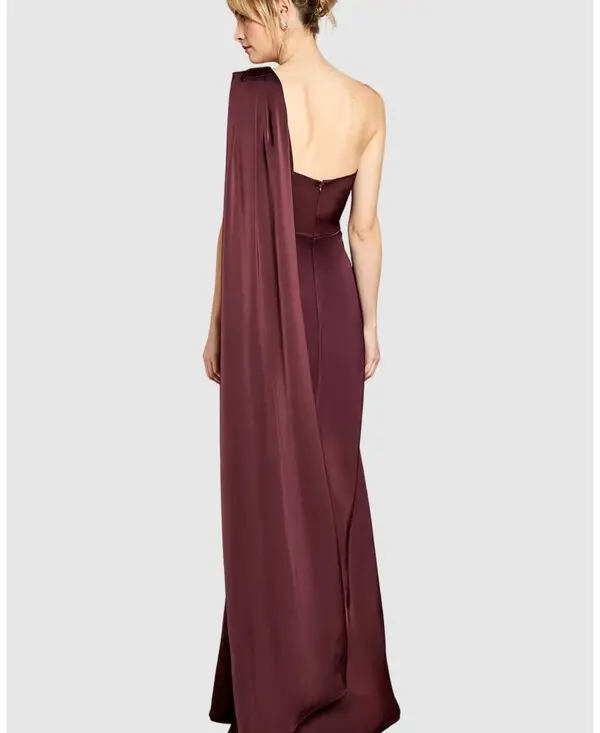 Coast One-shoulder Maxi Dress - Espresso