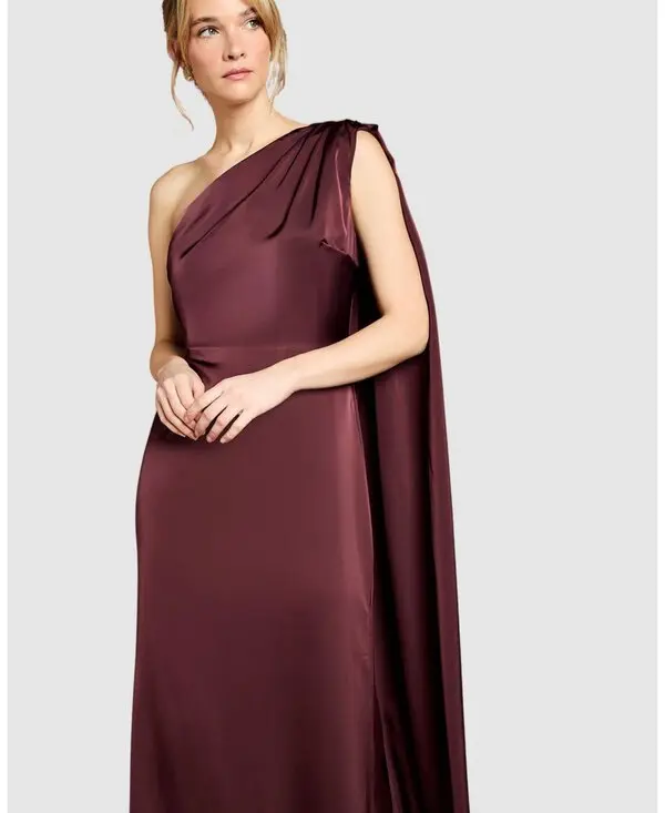 Coast One-shoulder Maxi Dress - Espresso