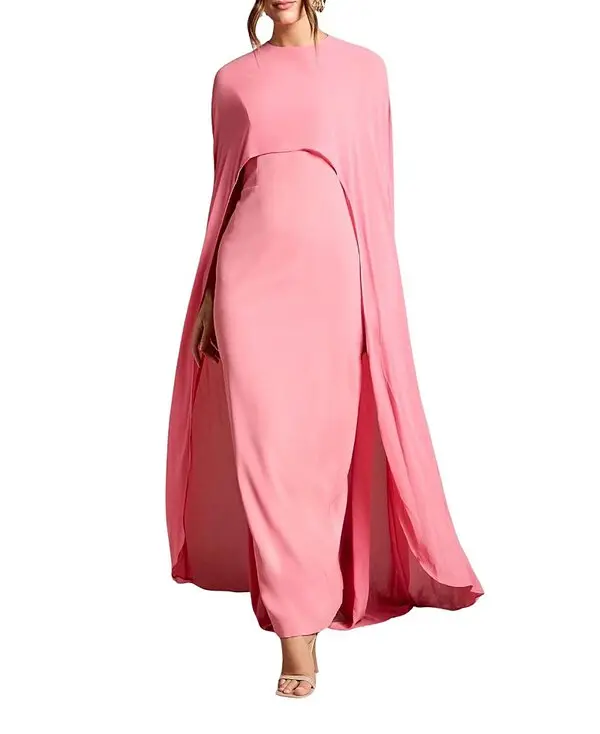 Coast Cape Sleeve Maxi Dress - Rose