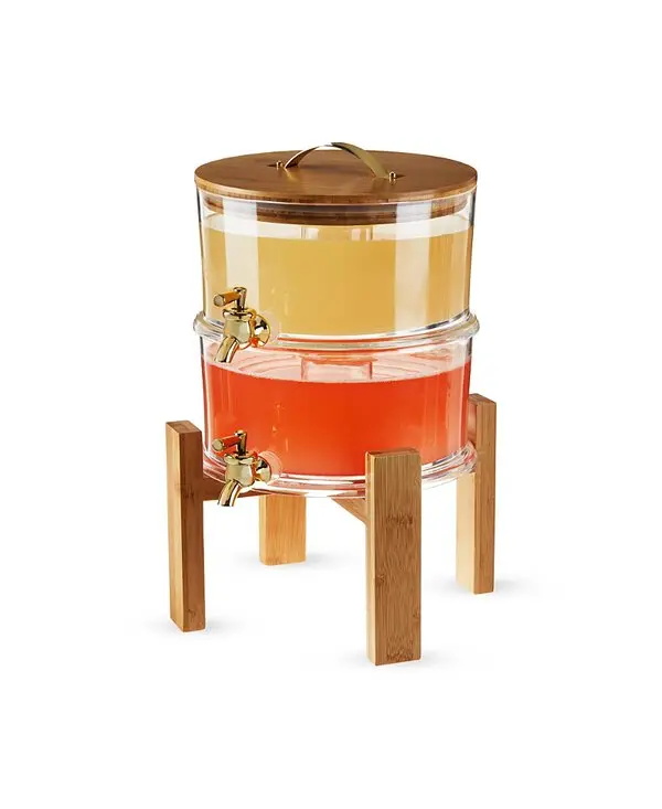 TWINE Outdoor Double Drink Dispenser - Clear