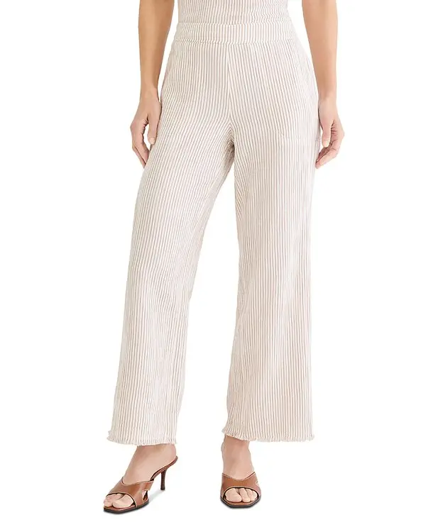 NIC+ZOE Pinstripe Gauze Pants - Neutral Multi