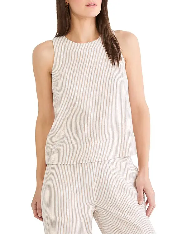 NIC+ZOE Pinstripe Gauze Tank Top - Neutral Mix