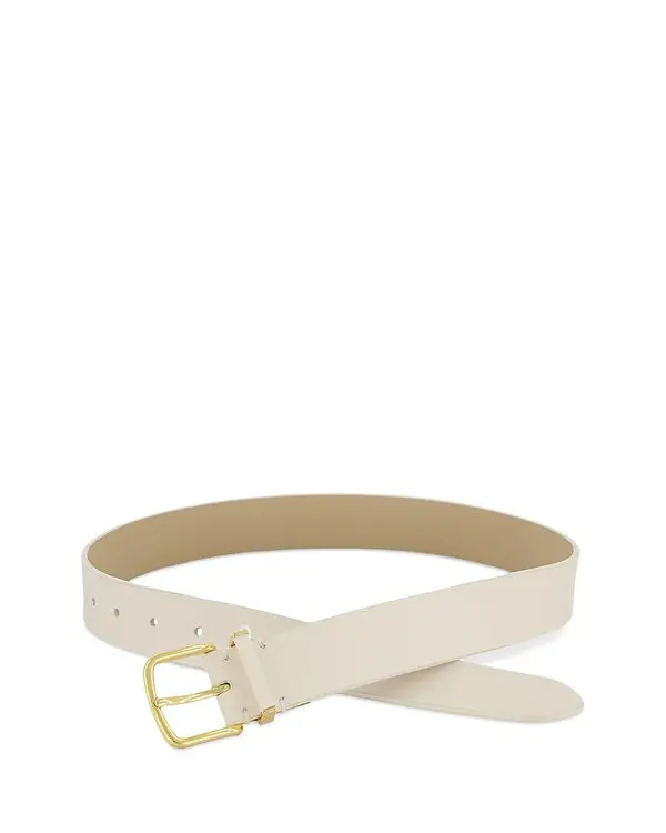 Vince Leather Belt - Milk