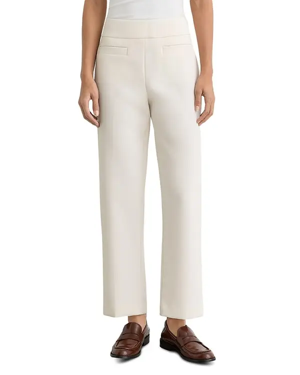 REISS Rosemary Tapered Trousers - Cream