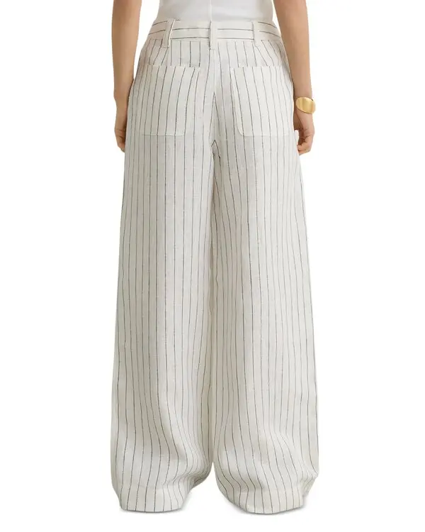 REISS Ashby Wide Leg Trousers