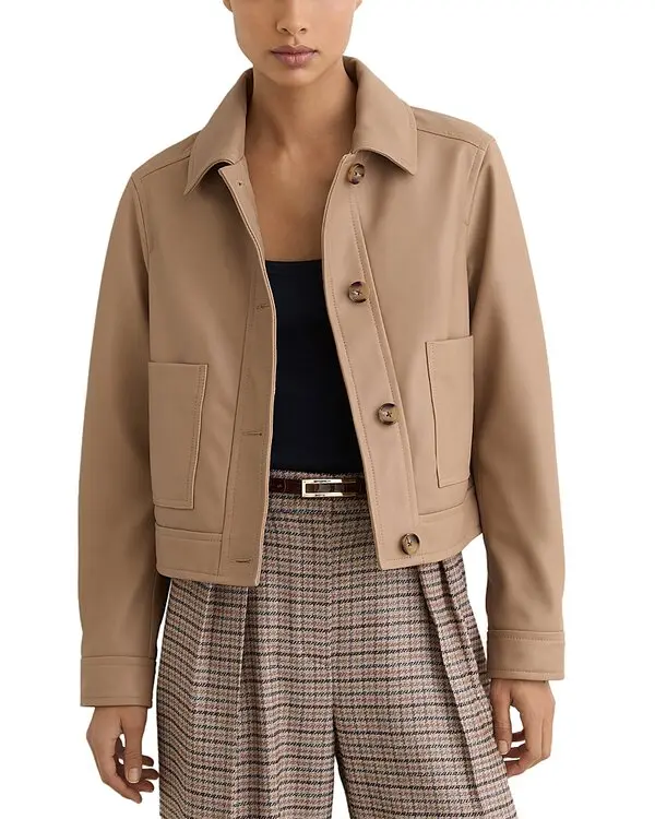 REISS Sonny Leather Jacket