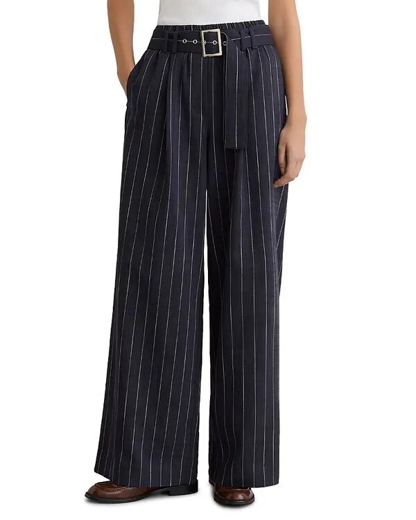REISS Rae Trousers - Navy