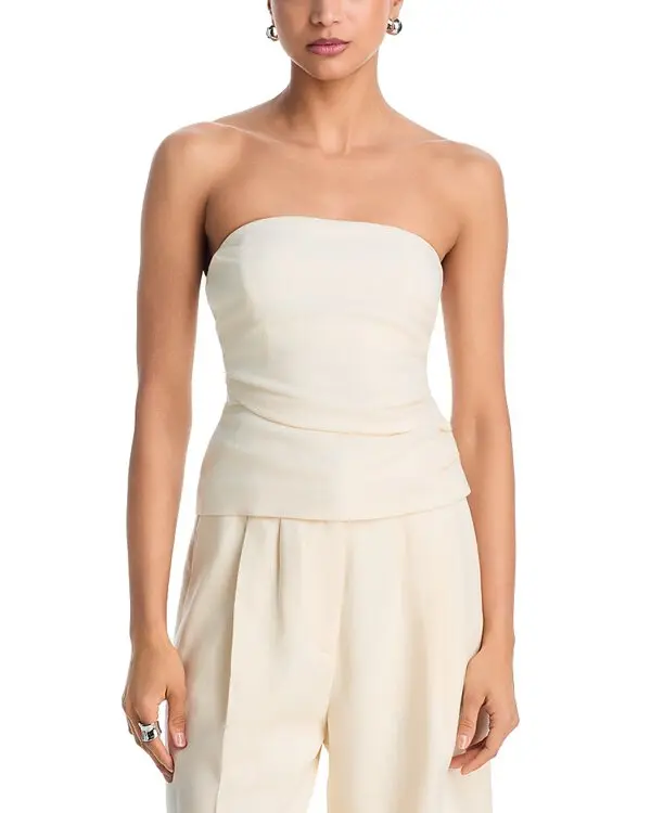 ANINE BING Tyla Strapless Top - Cream