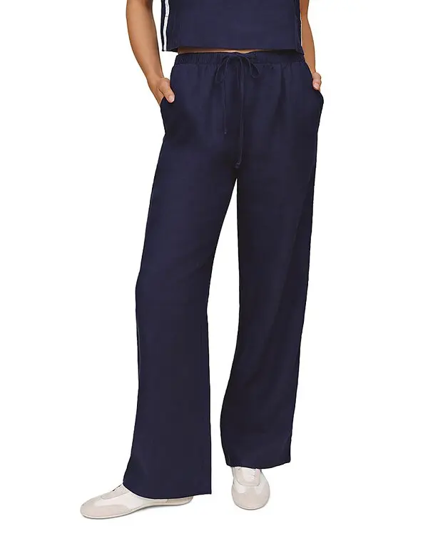 Bella Dahl Sport Stripe Linen Pants - Nautical Night