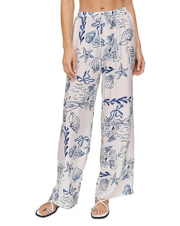 Bella Dahl Wide Leg Beach Pants - Riviera Print