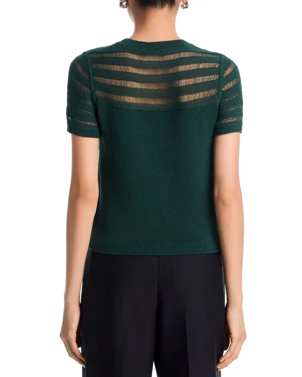 Rag & Bone Britt Crewneck Short Sleeve Sweater - Forest