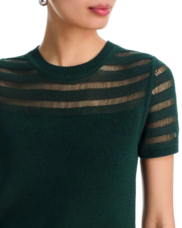 Rag & Bone Britt Crewneck Short Sleeve Sweater - Forest