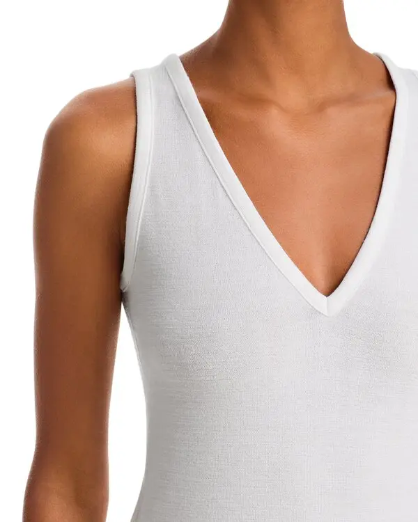 Rag & Bone Knit V Neck Tank - White