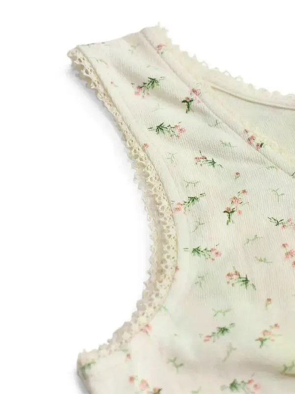 Ralph Lauren Floral Lace-trim Tank Top