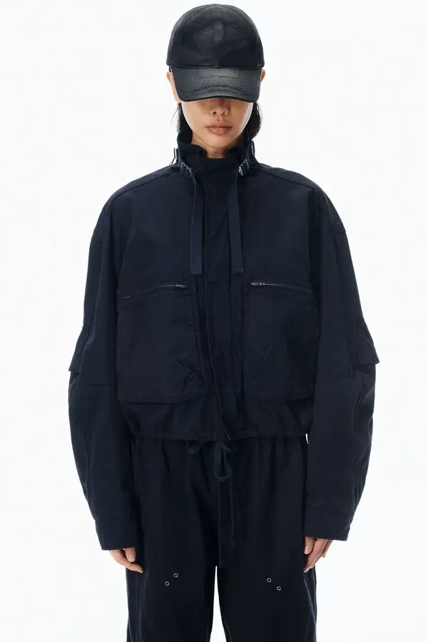 Alexander Wang Cropped Cotton Cargo Jacket