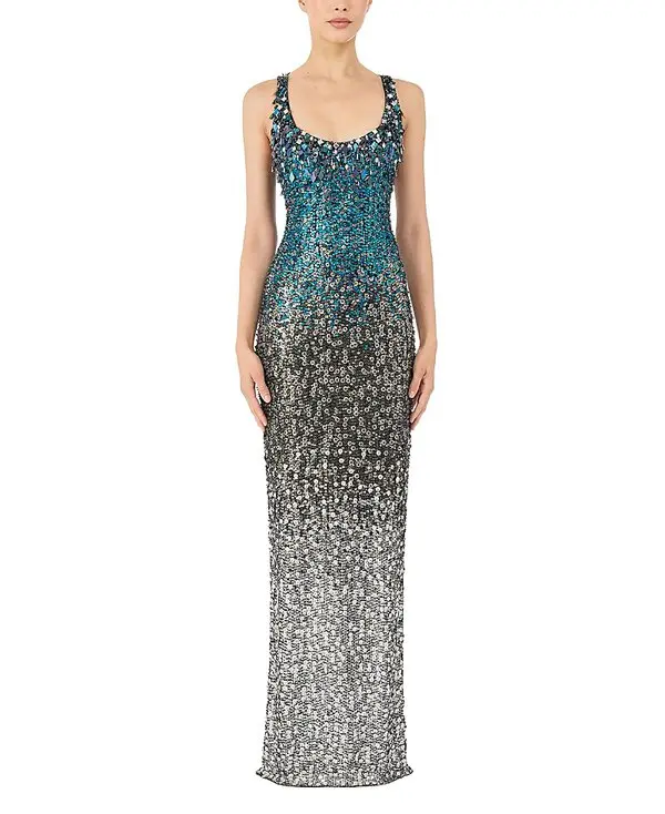 Jenny Packham Decora Sequin-embellished Maxi Dress - Liquorice