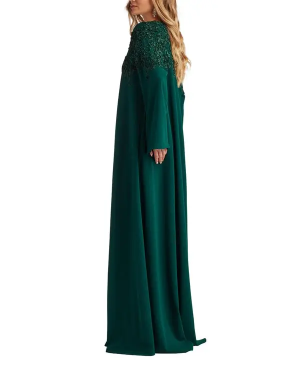 Tadashi Shoji Burney Sequin Embroidered Caftan Gown