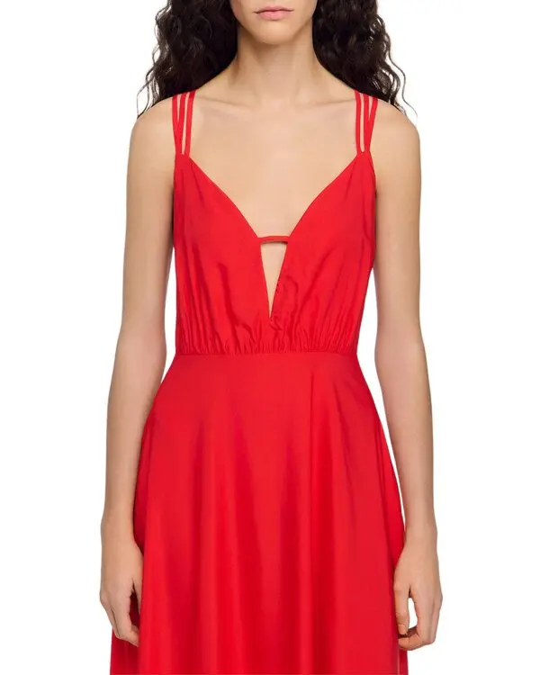 Sandro Asymmetric Maxi Dress