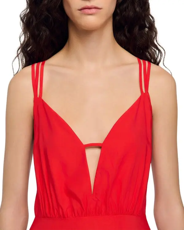 Sandro Asymmetric Maxi Dress