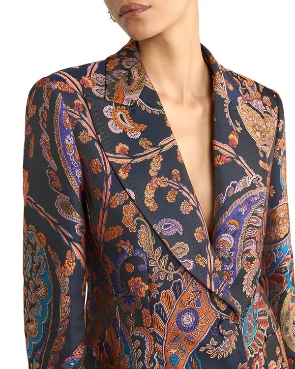 Etro Fitted Jacket With Peak Lapel