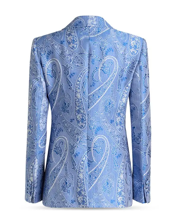 Etro Fitted Jacket With Peak Lapel - Multi/blue