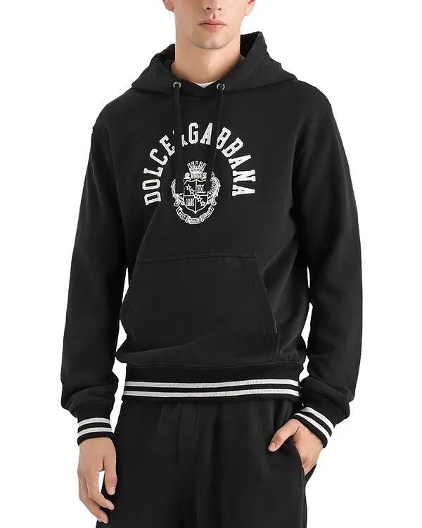 Dolce & Gabbana Logo Emblem Hoodie - Black