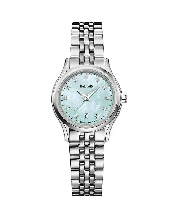 Balmain Beleganza Watch, 28mm - Mint Mother Of Pearl