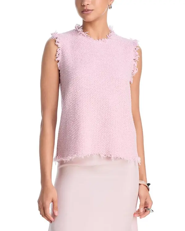 JIL SANDER Sleeveless Boucle Top - Candy Pink