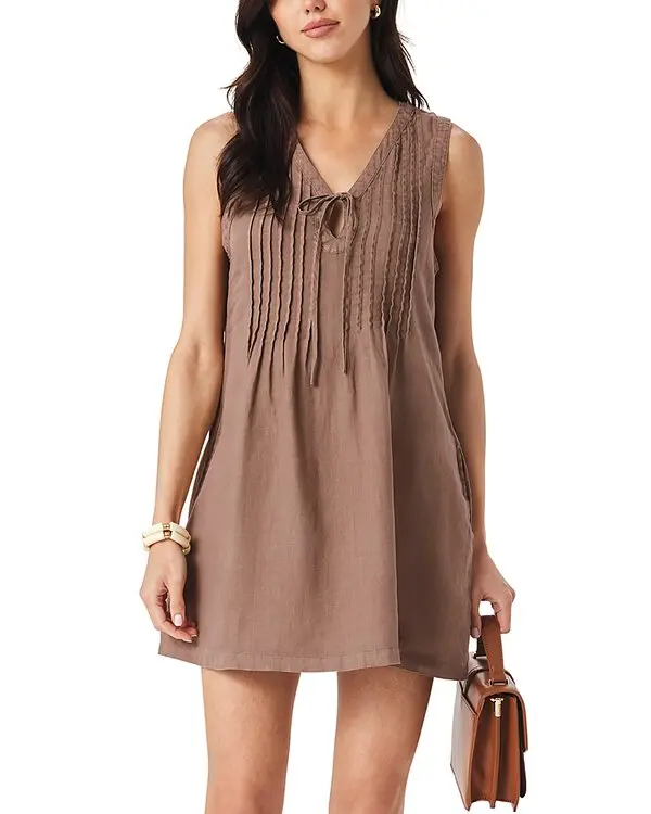Splendid Stella Linen Mini Dress - Wicker