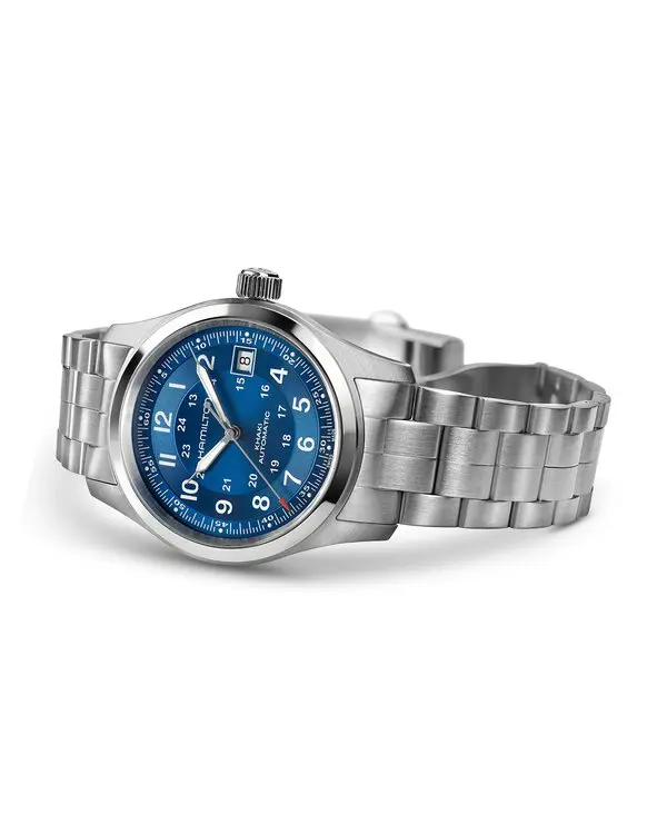 Hamilton Khaki Field Date Automatic 38mm Watch - Blue/silver