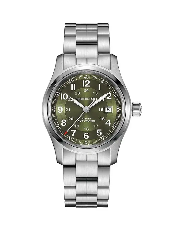 Hamilton Khaki Field Date Automatic Watch, 42mm - Green/silver