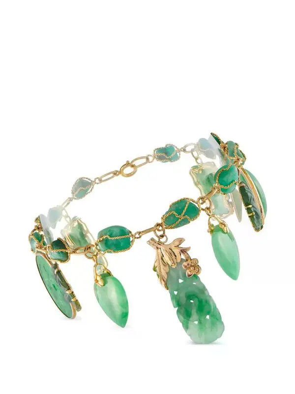 LB EXCLUSIVE 9k Yellow Jade Charm Bracelet - Gold