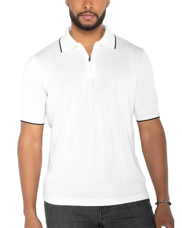 LIVERPOOL Short Sleeve Zipper Sweater Polo