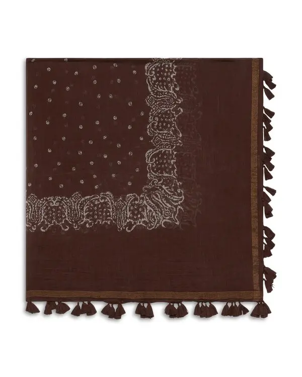 Gerard Darel Donia Printed Fringed Scarf